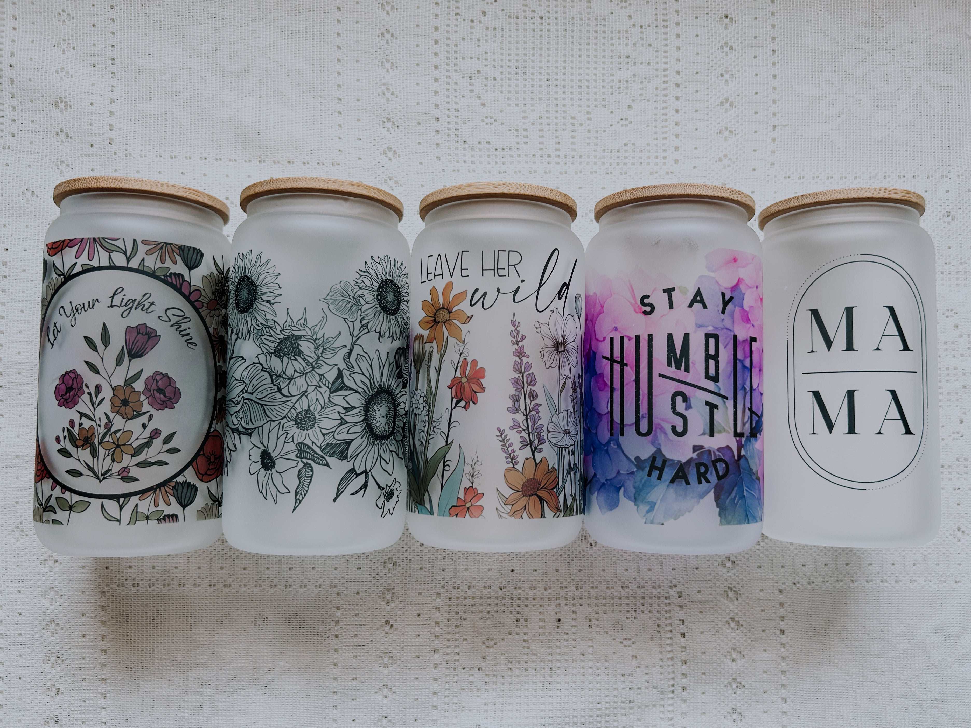 16oz Glass Cups – My Cheeky Darling Shop